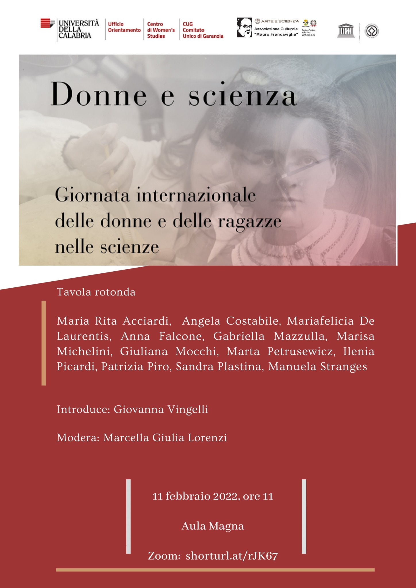 Tavola Rotonda Unical: Donne e Scienza - Arte e Scienza